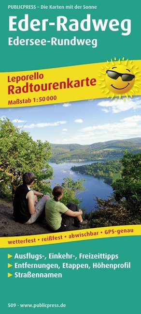 Radtourenkarte Eder-Radweg, Edersee-Rundweg 1 : 50 000 (Blätter und Karten)